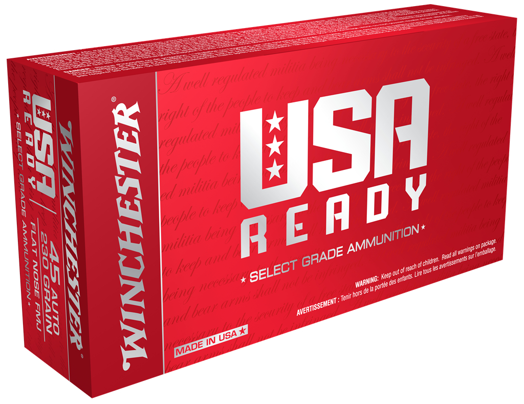 Winchester USA Ready .45 ACP 230 grain FMJ Flat Nose Ammunition Review ...