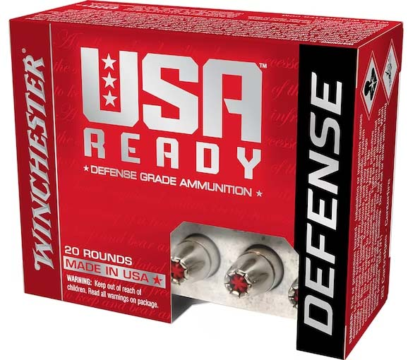 Winchester USA Ready Defense 9mm +P 124 Grain Hex-Vent Ammunition ...