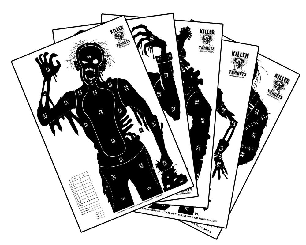 Killer Targets Zombie Shooting Targets Series 1 Combo Pack | 5 Star ...
